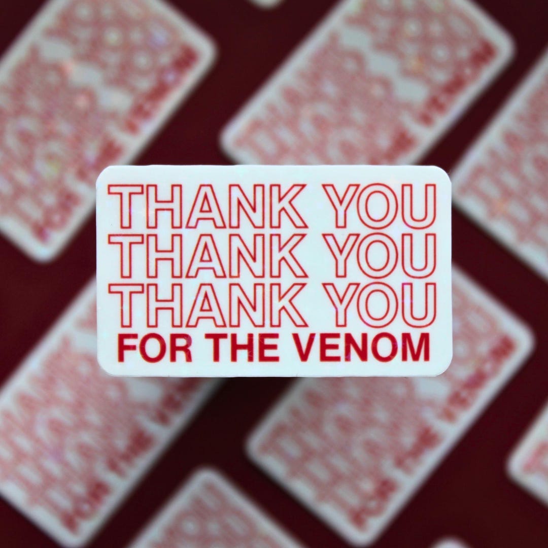 Thank You for the Venom MCR Inspired Holographic Vinyl Sticker - Etsy