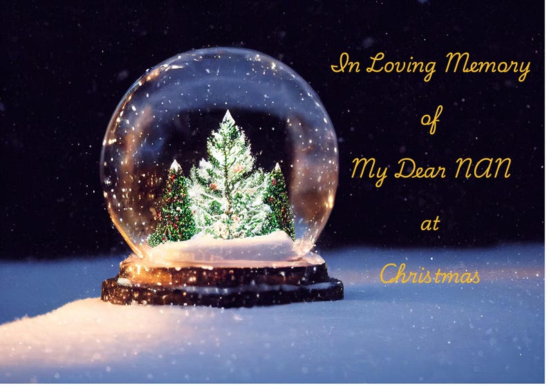 In Loving Memory NAN Christmas Snow Globe Poster - Etsy