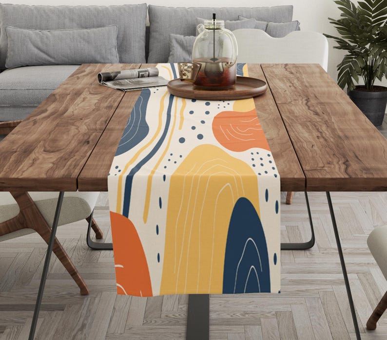 Table Runner: Modern Minimalist Design - Soft Cotton Blend - Etsy Australia