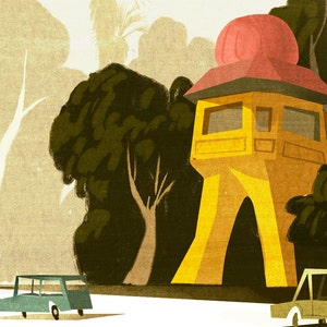 Castle Green Illustrated Large Print - Etsy