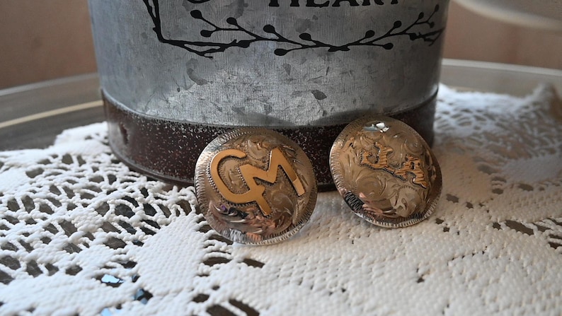 Custom Western Concho – Hand Engraved Ranch Brand, Initial, or Logo ...