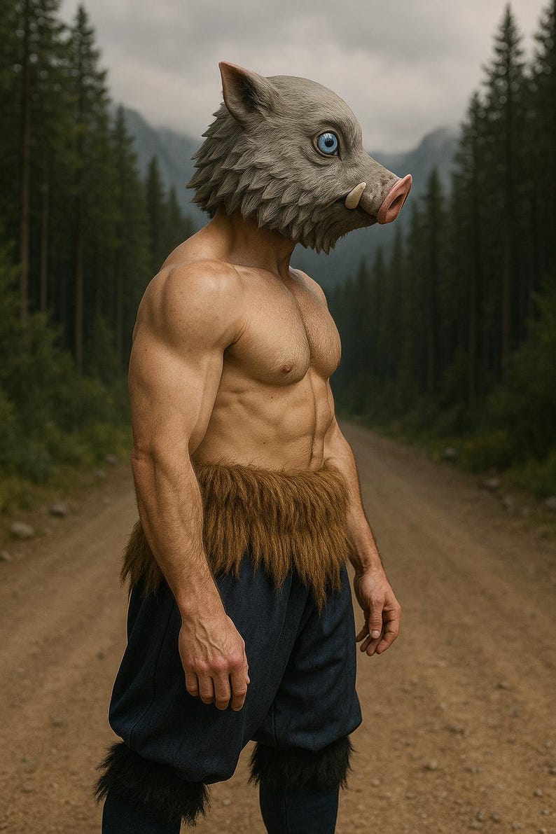 Inosuke Hashibira Cosplay Costume | Demon Slayer Outfit With Mask ...