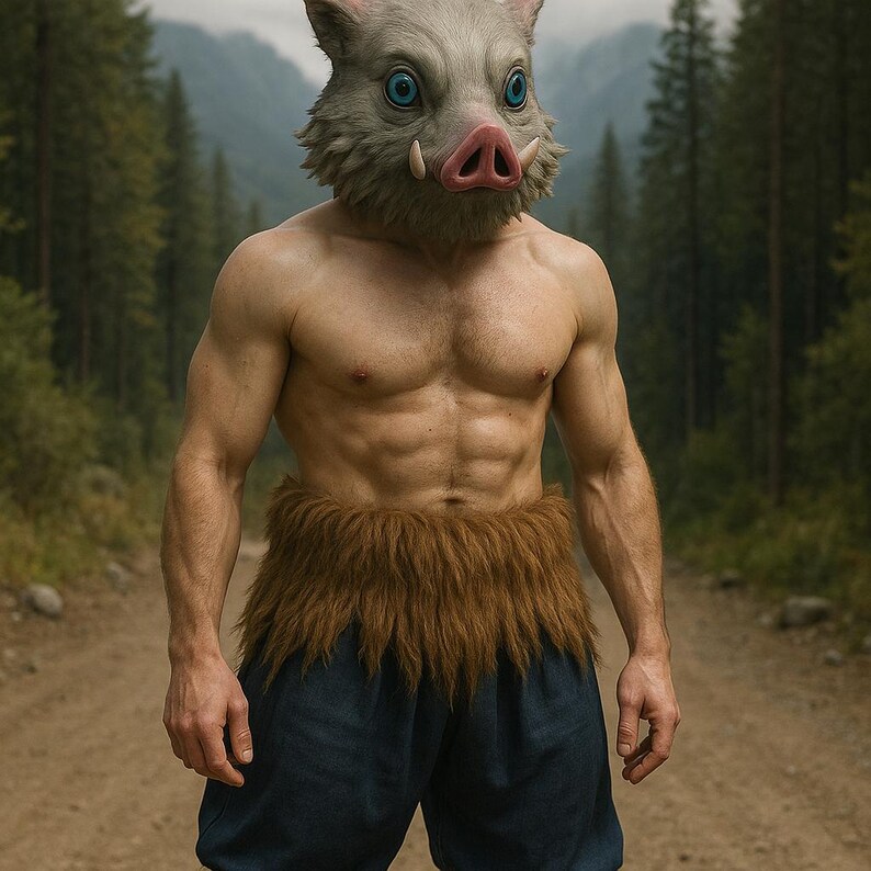 Inosuke Hashibira Cosplay Costume | Demon Slayer Outfit With Mask ...