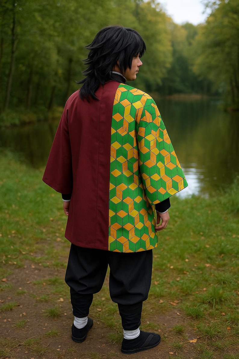 Demon Slayer Giyu Tomioka Cosplay Costume | Anime Kimono Outfit for ...