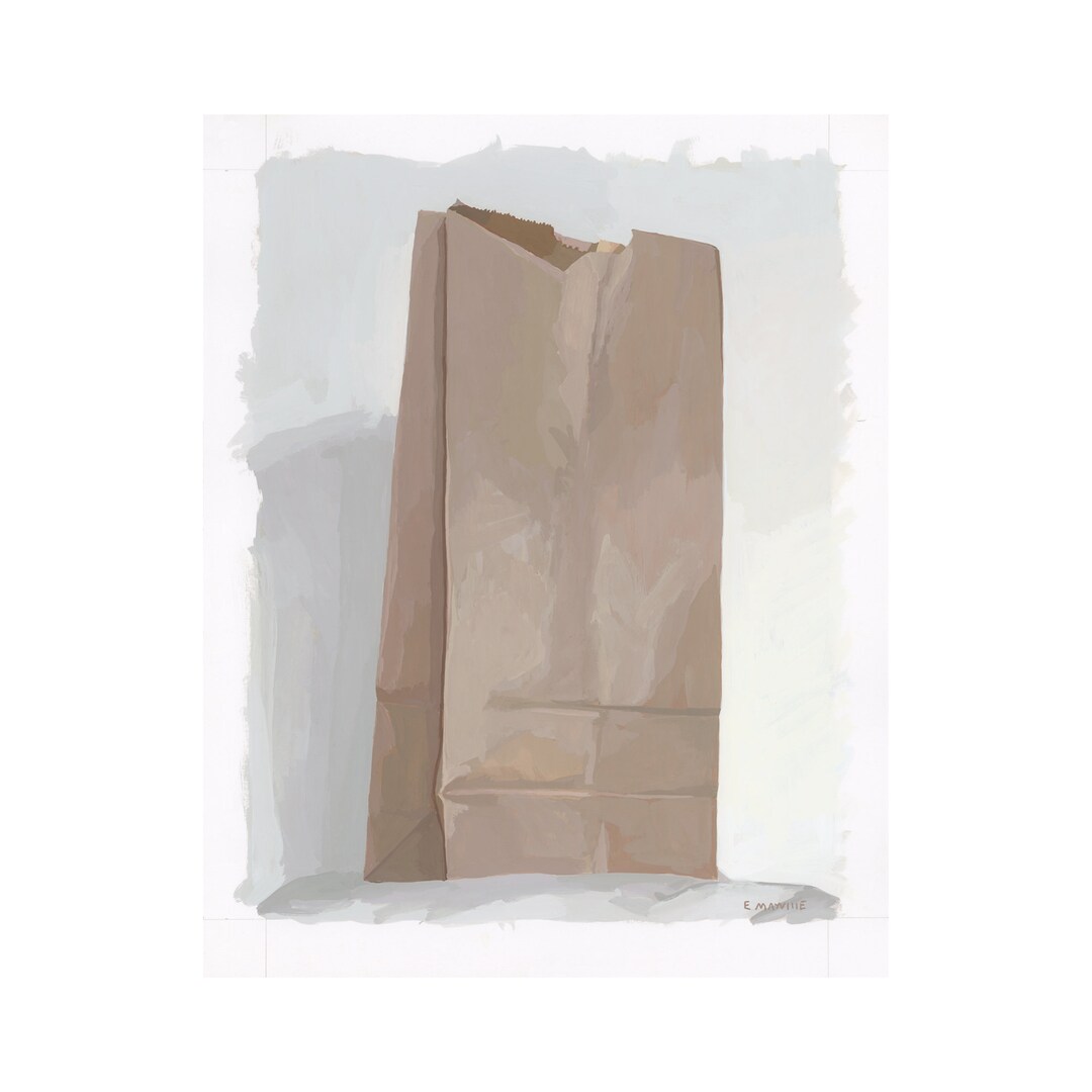 Paper Bag 3 - Gouache on Paper Painting - Etsy