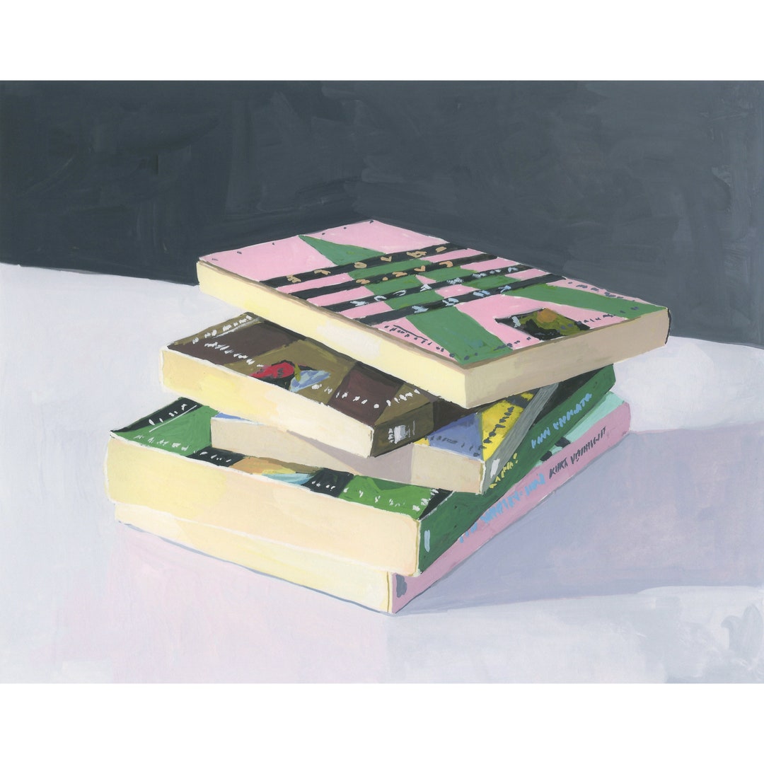 Vonnegut Stack - Archival Print - Etsy