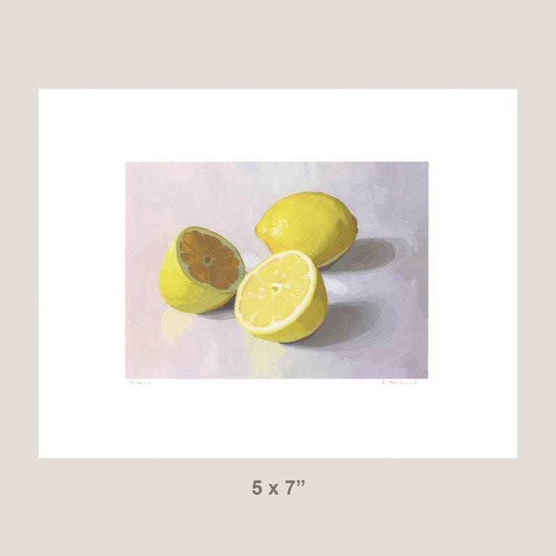 Lemons 1 Archival Print | Etsy