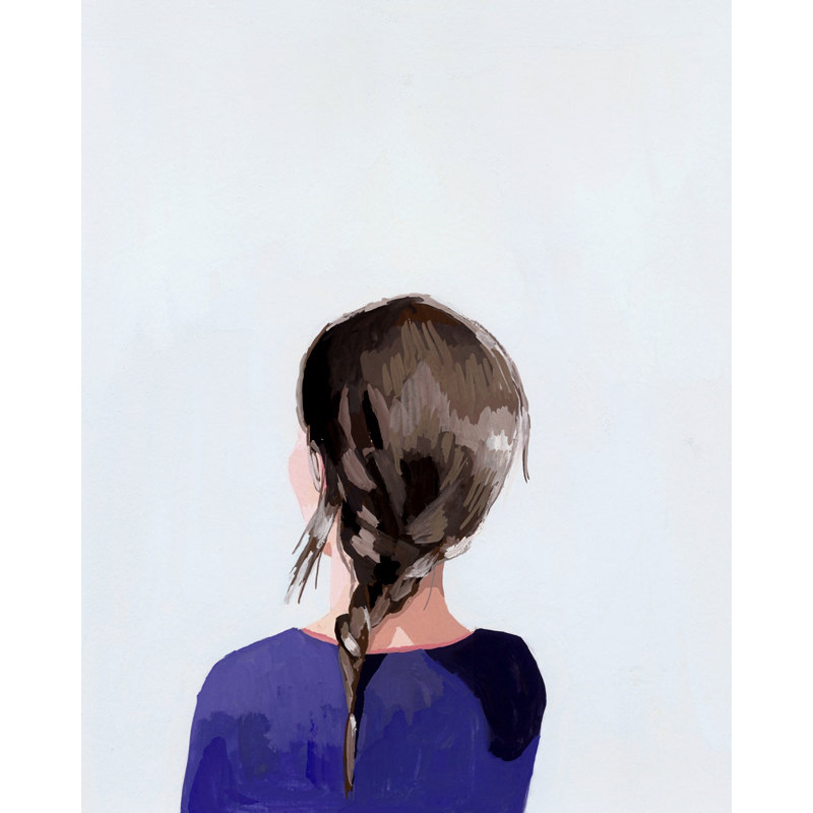 Hair Art - Braid Print - "braid 4" - Etsy