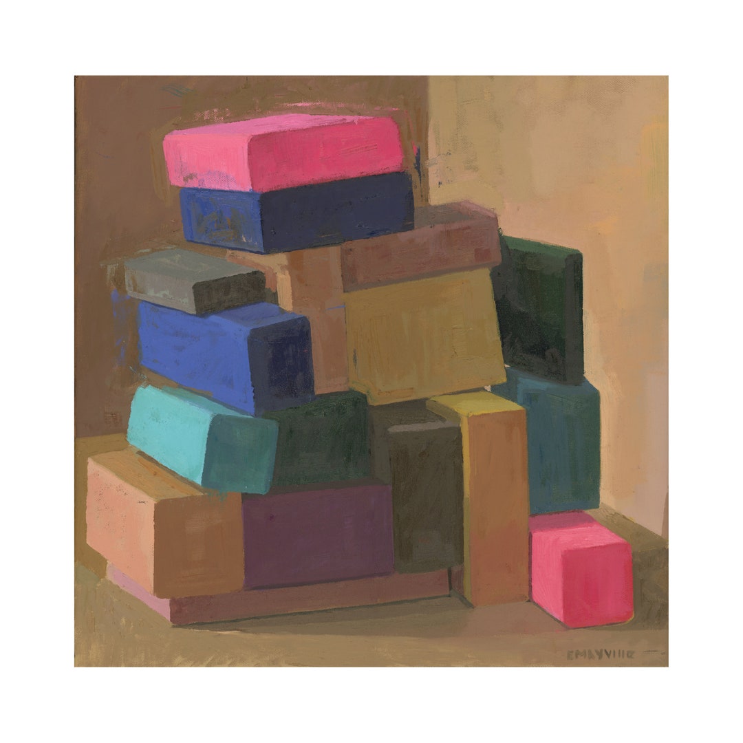 Blocks 2 - Oil on Canvas Still Life Painting - Etsy