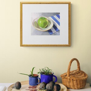 Green Apple - Archival Print - Etsy