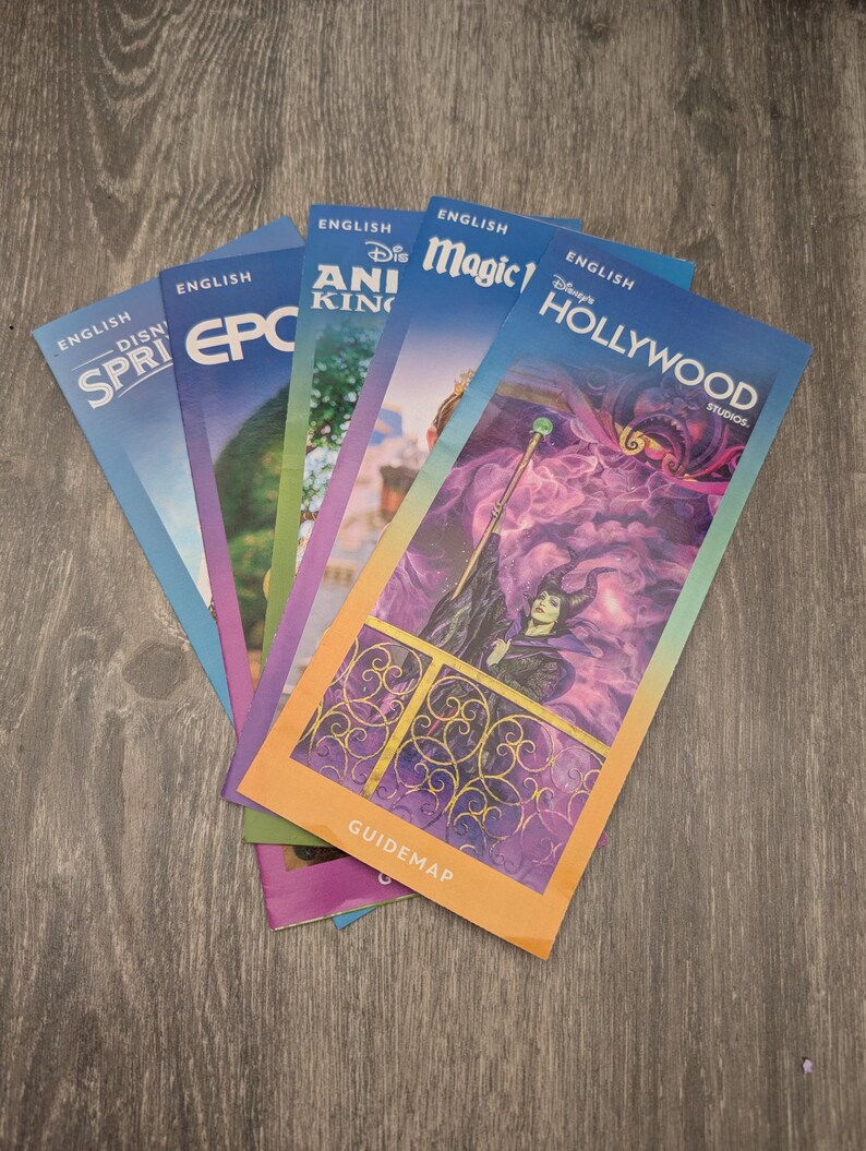 2025 Walt Disney World Park Map Brochure 5 Maps - Etsy