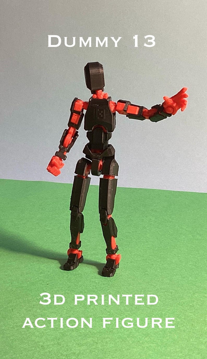 3d Printed Dummy 13 Action Figure - Etsy