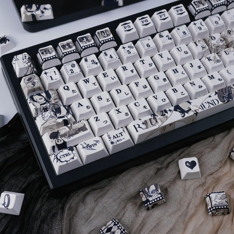 Reze Anime Keycaps: Chainsaw Man PBT Cherry Profile Set - Etsy