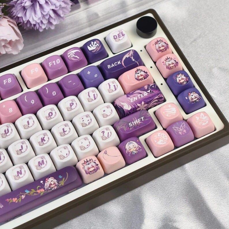 Honkai Star Rail Keycap – Castorice Cherry Profile PBT Pink Purple ...