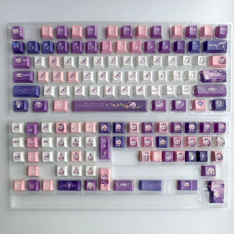 Honkai Star Rail Keycap – Castorice Cherry Profile PBT Pink Purple ...
