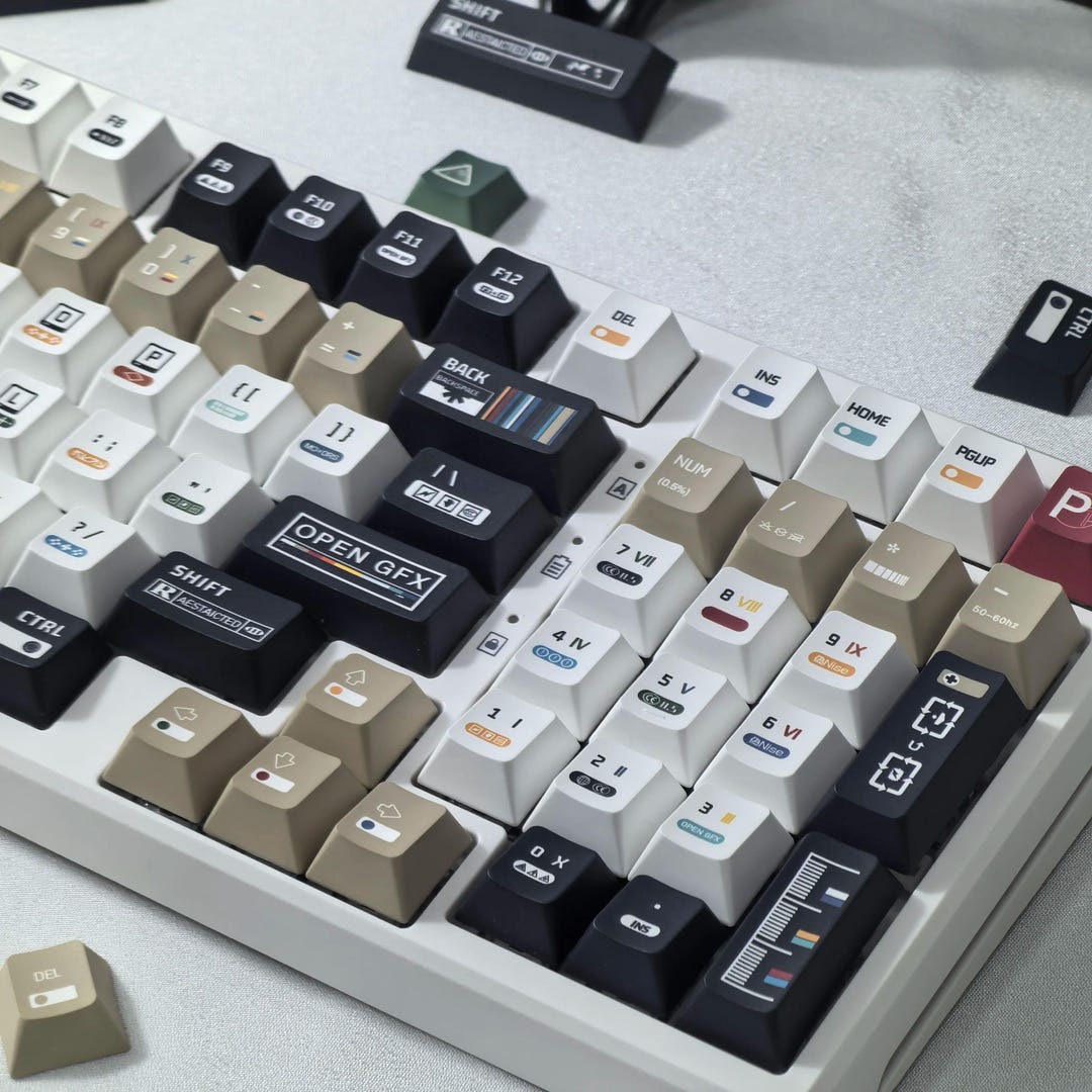 Korean English Keycaps: 135-key Retro PBT Cherry Profile - Etsy