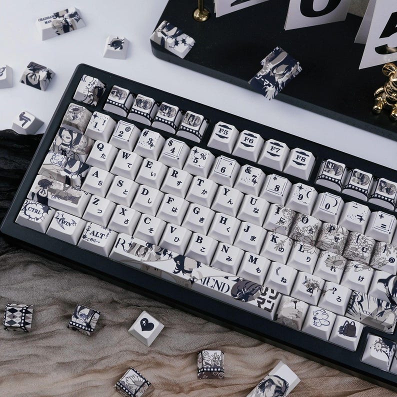 Reze Anime Keycaps: Chainsaw Man PBT Cherry Profile Set - Etsy