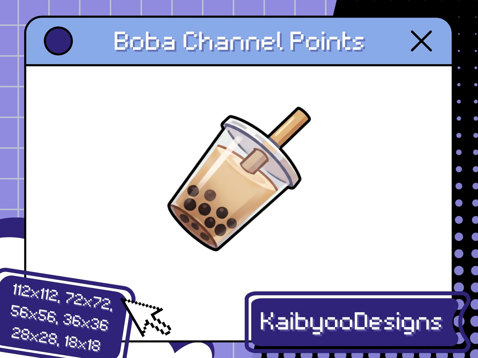 Twitch Channel Points Icon Boba Streamer Emotes Sub Badges for Discord ...
