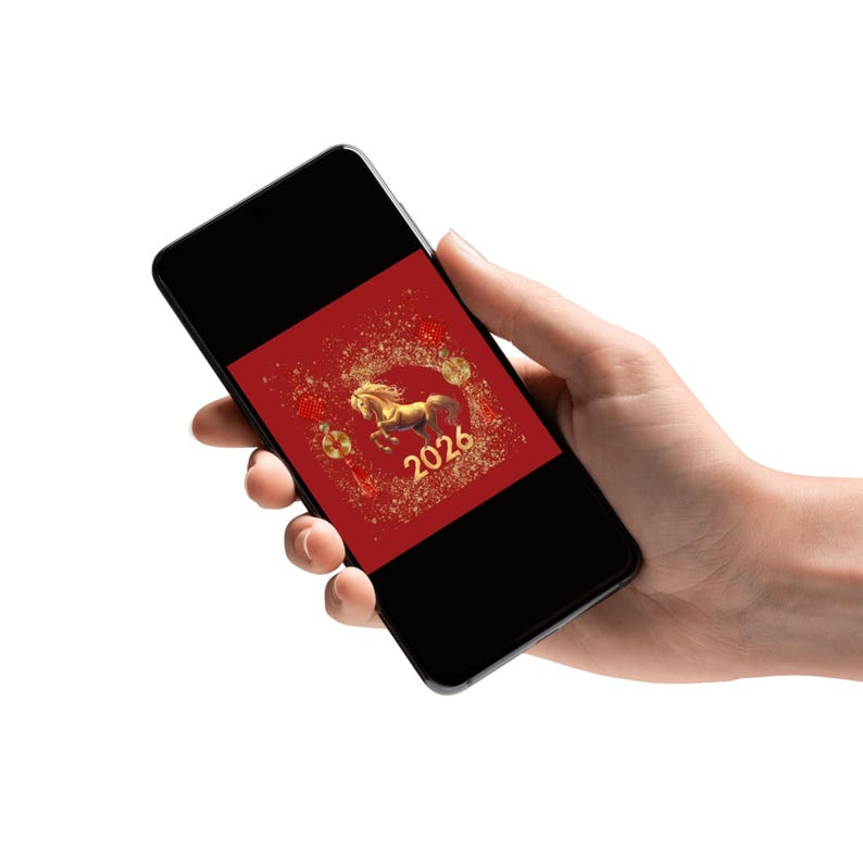 Lunar New Year Phone Wallpaper Set | 2026 Zodiac Horse, Dragon, Snake ...