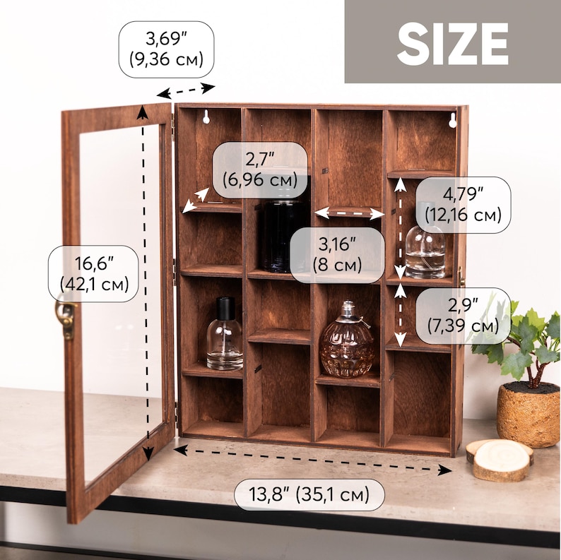 Perfume Display Cabinet, Wall Mounted Cabinet With Glass Doors, Perfume ...