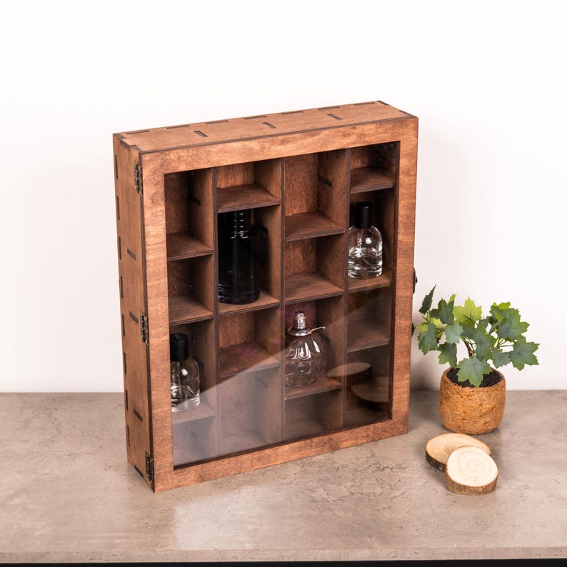 Perfume Display Cabinet, Wall Mounted Cabinet With Glass Doors, Perfume ...