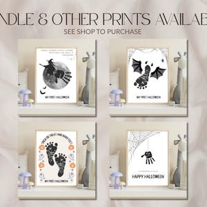 Halloween Handprint Craft Templates, Baby's First Halloween, Halloween ...