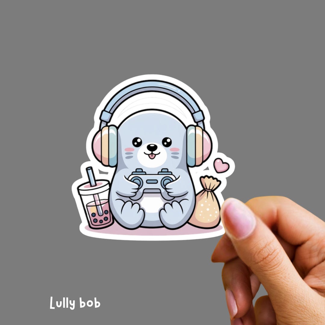 Cute Seal Pup Sticker • Funny Seal Lover Gift • Kawaii Seal Vinyl Decal ...