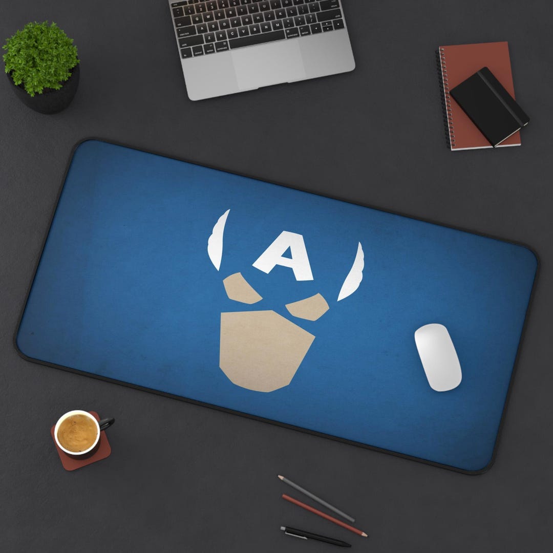 Captain America Gaming Mouse Pad: Marvel Inspired Desk Mat - Etsy UK