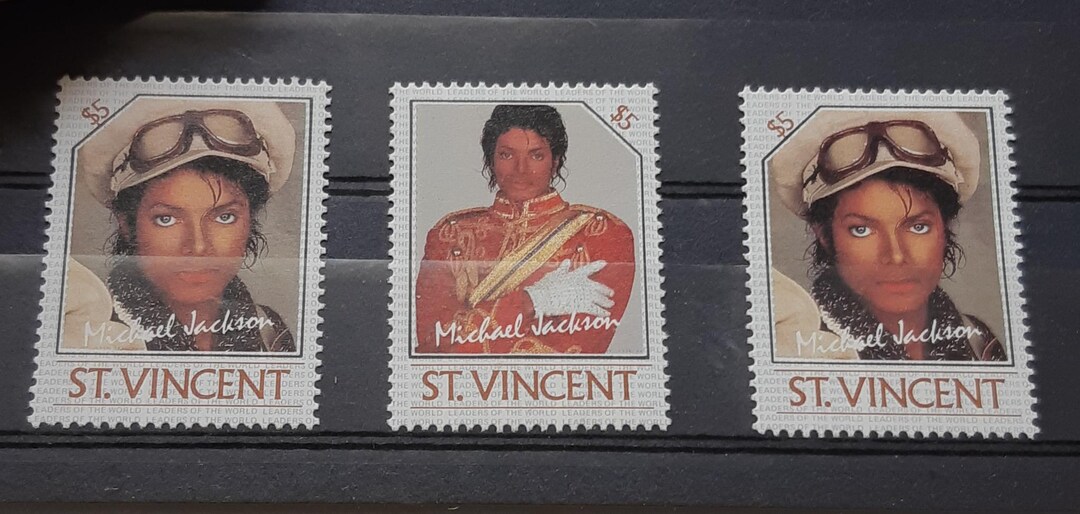 MICHAEL JACKSON Leaders of the World. 3 Mint Postage Stamps From St ...