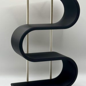Curved Display Shelf 4-tier - 9.5" 3D Printed Stand for Collectibles ...