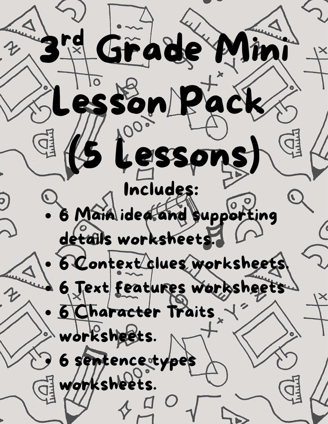 3rd Grade ELA Worksheets | Reading & Grammar Mini-lessons (printable ...
