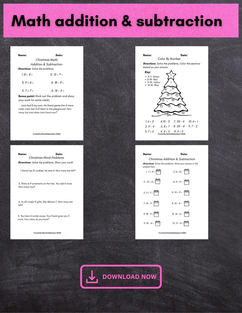 Christmas Edition Worksheets | 1st–2nd Grade Grammar | Holiday ELA ...