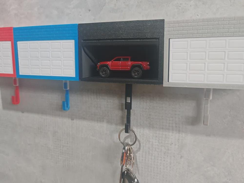 Car Garage Key Holder With Opening Door - Etsy