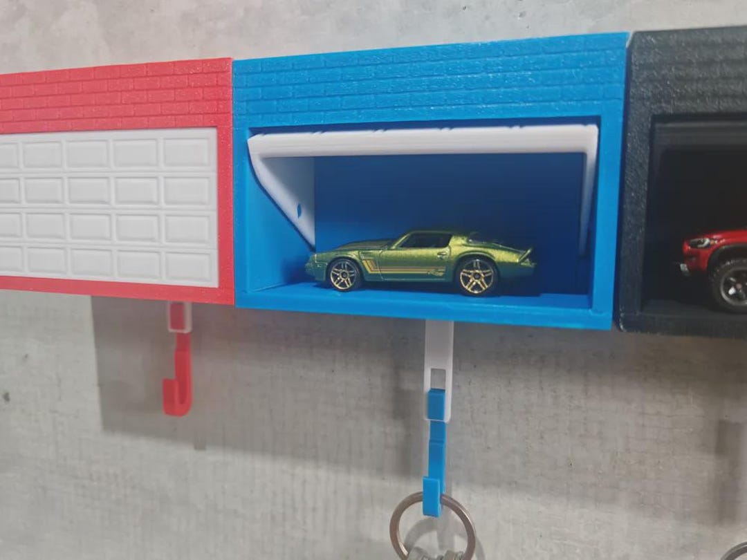 Car Garage Key Holder With Opening Door - Etsy