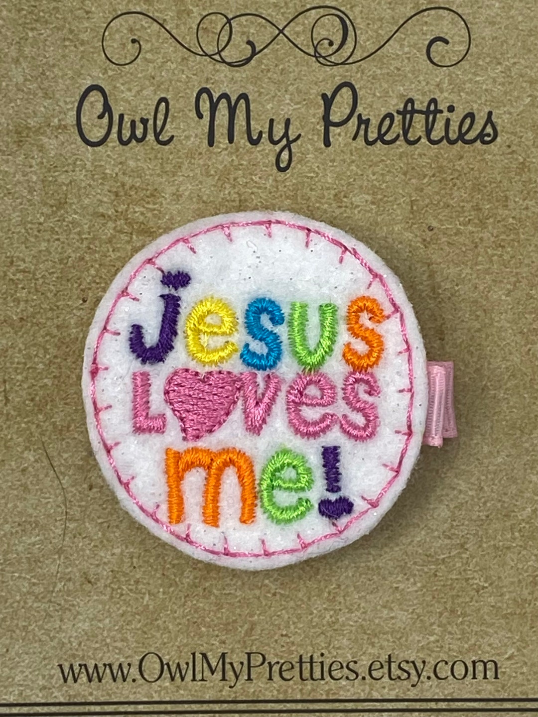 Jesus Loves Me Hair Clip, Religious Hair Clip, Christian Hair Clip ...