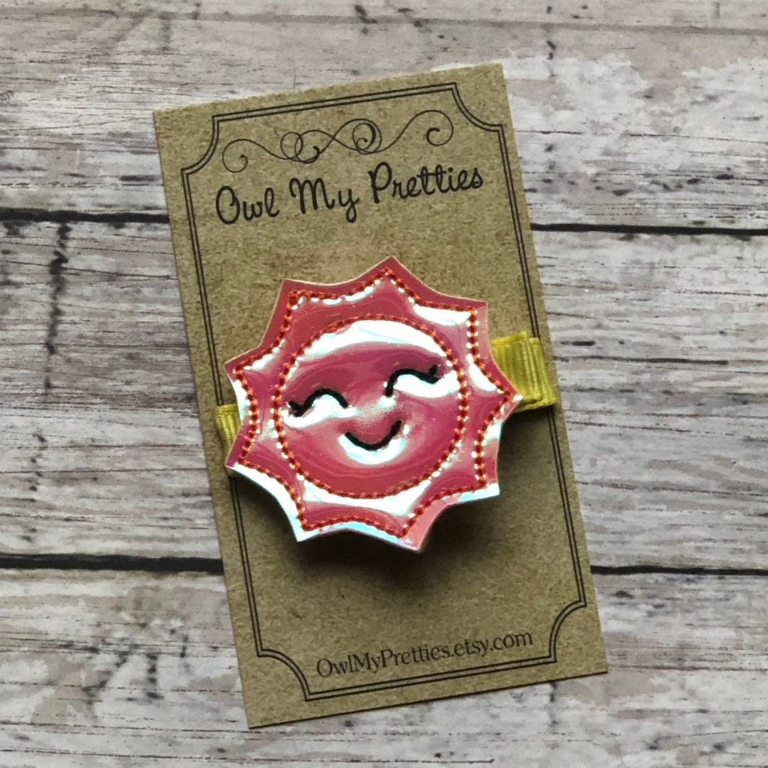 Color Changing Sun Hair Clip, Pink Sun Hair Clips, Beach Hair Clips ...