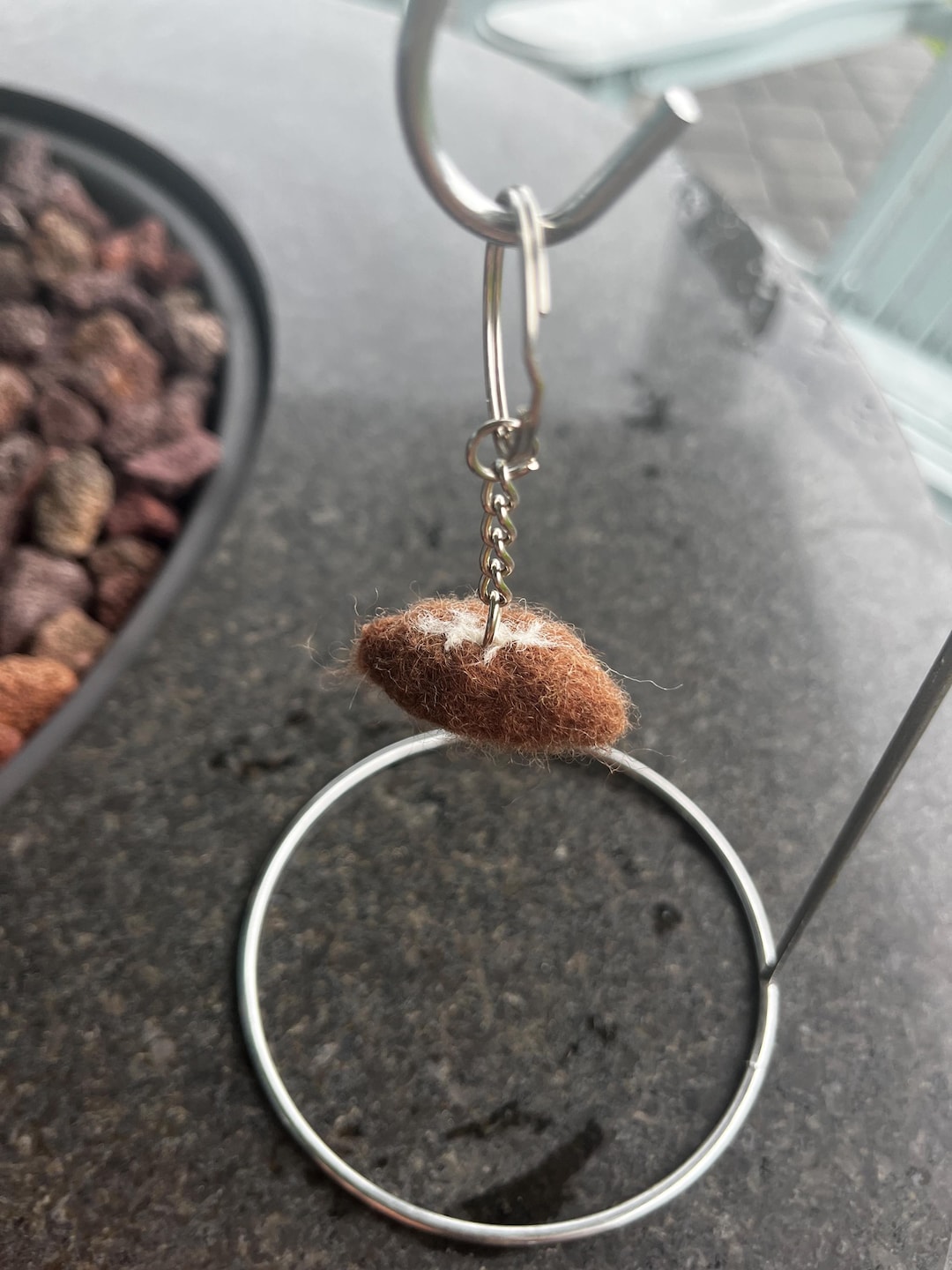 Football Needle Felted Keychain L Gift for Football Lovers L Sport ...