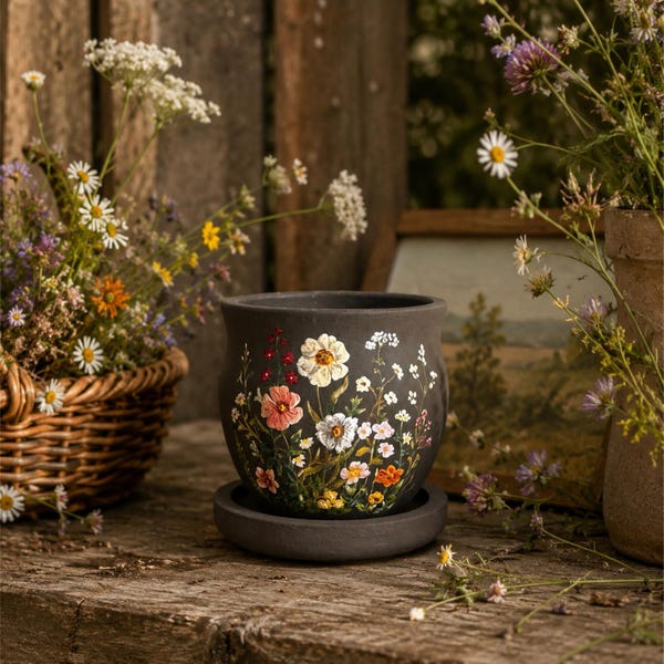 Ceramic Hand Paint Pots - Etsy