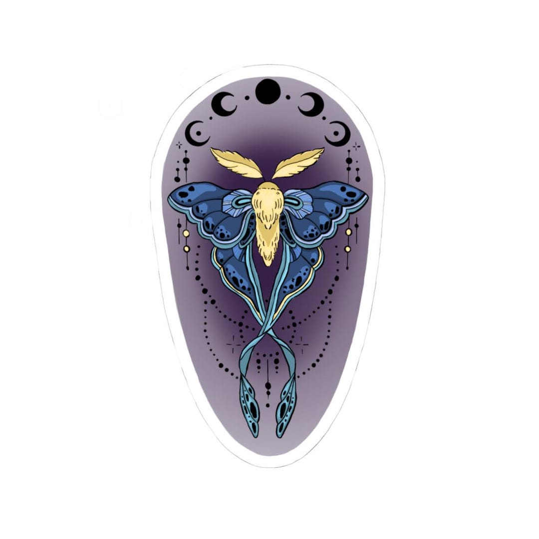 Mystical Moth Kiss-cut Stickers | Laptop Decor, Journal Accessories ...