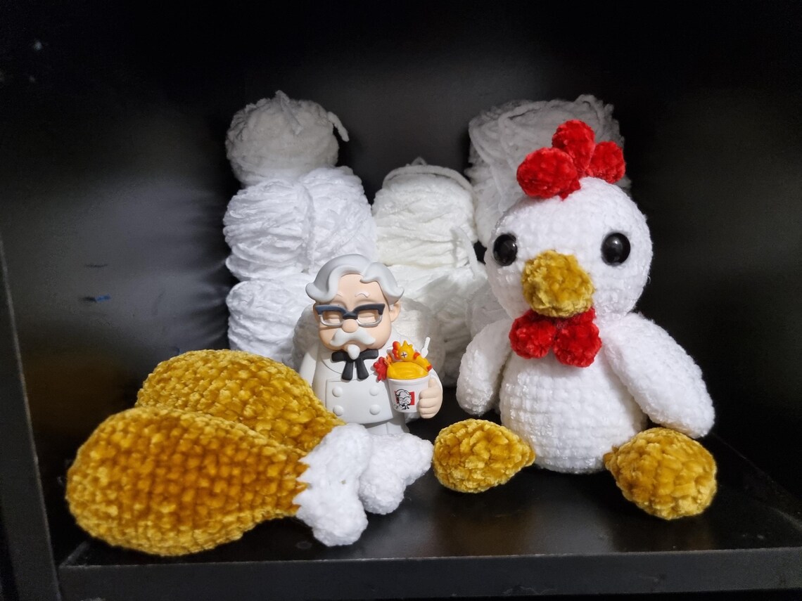 K.F.C Crochet Chicken - Plushie - Etsy