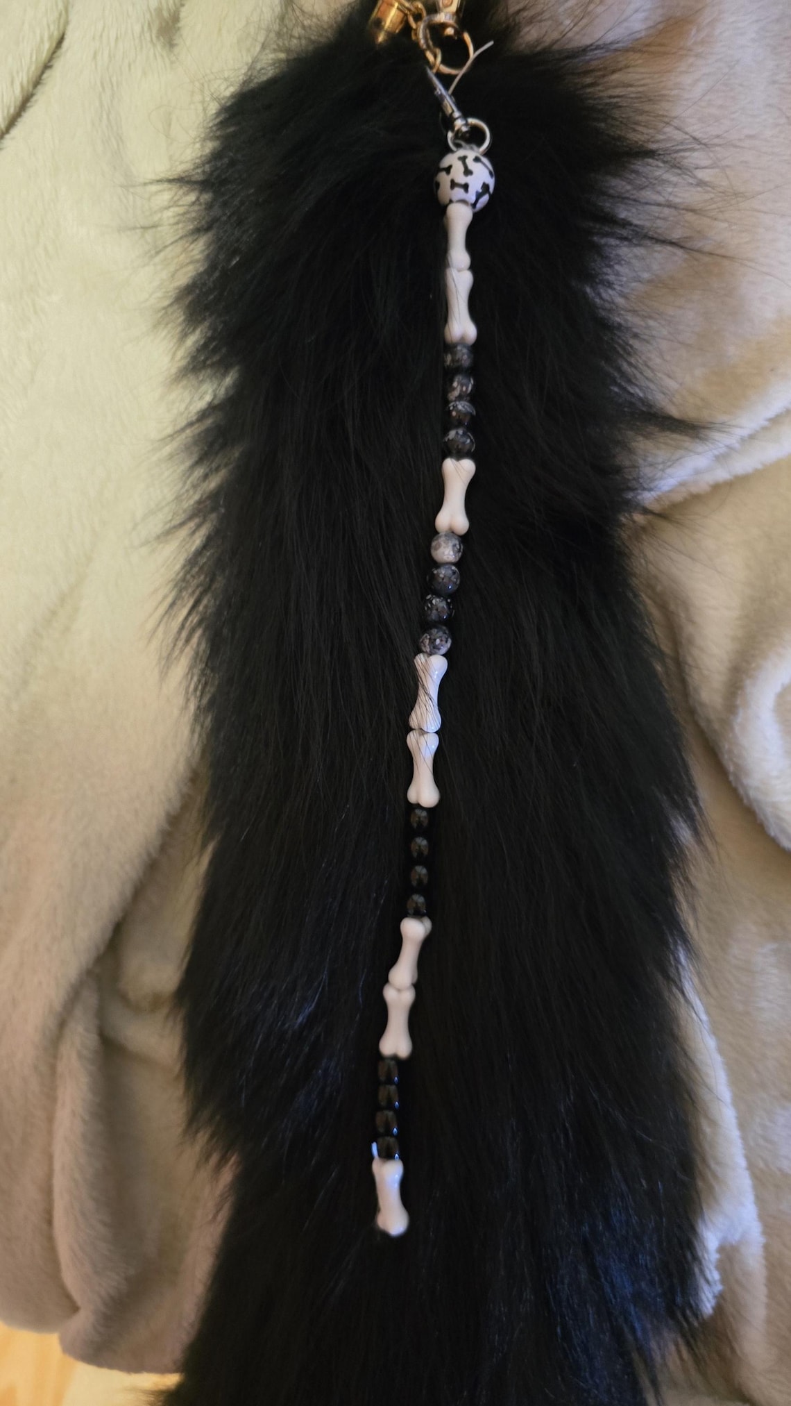 Therian Tail Charm: Beaded Kemonomimi Charm, Halloween Accessory - Etsy