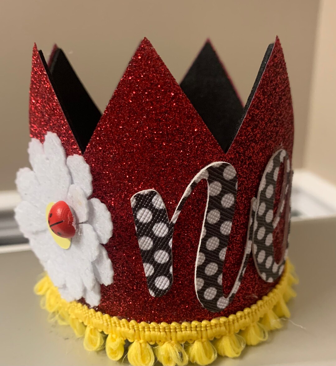 Girls First Birthday Ladybug Crown - Etsy
