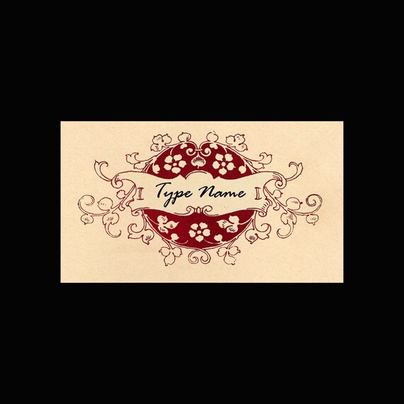 Red Scrollwork - Etsy