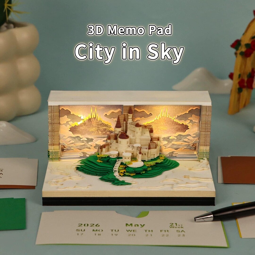 LED Light 3D Tear-off Desk Calendar | Unique Christmas/new Year Gift ...