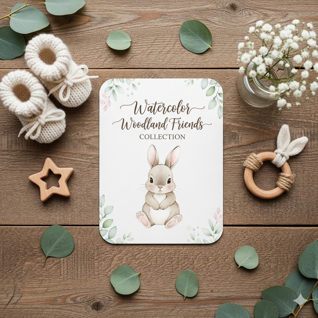 Cute Woodland Animals Clipart, Watercolor Forest Friends PNG, Nursery ...