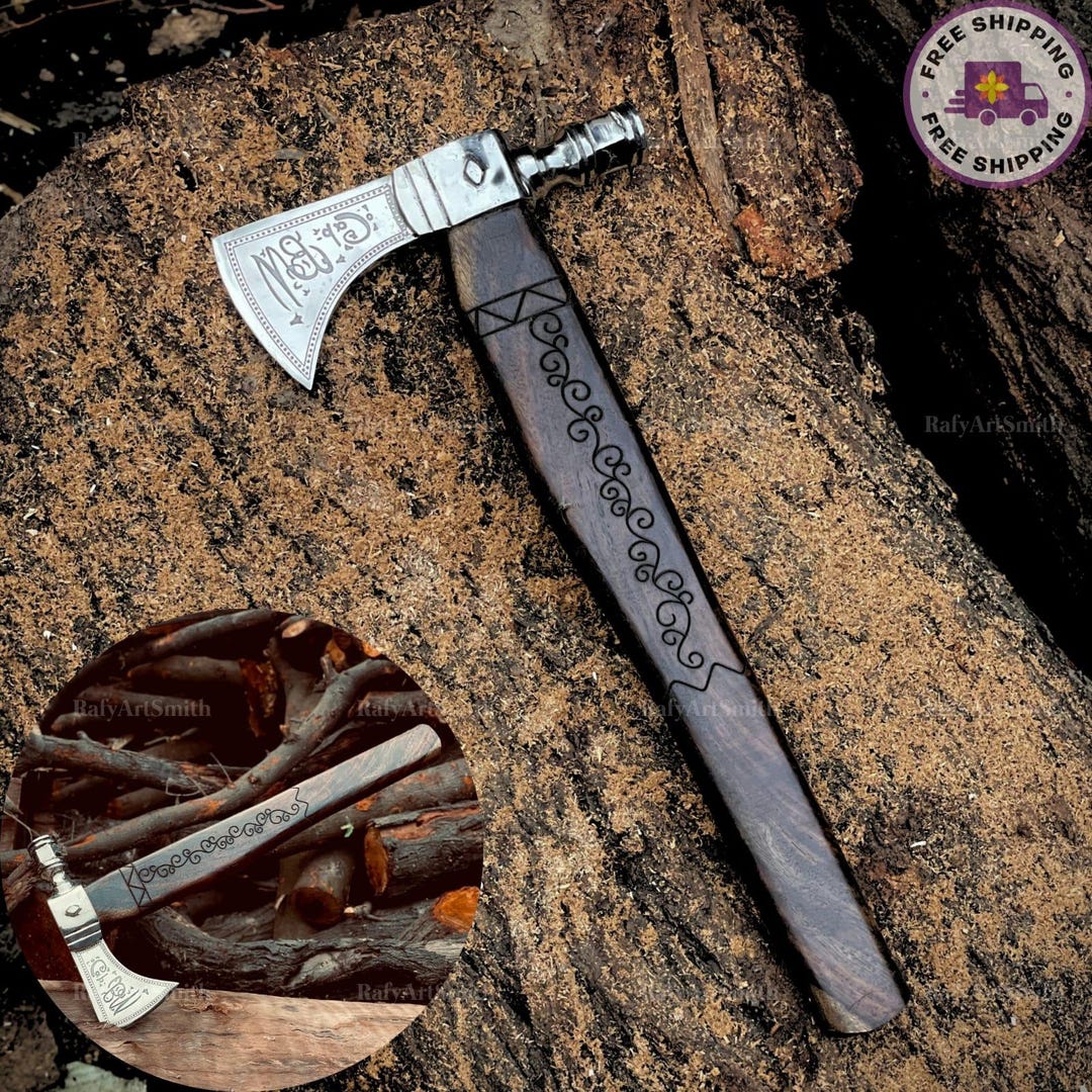 Hand-forged Carbon Steel Patriot Movie Replica Pipe Tomahawk Axe ...