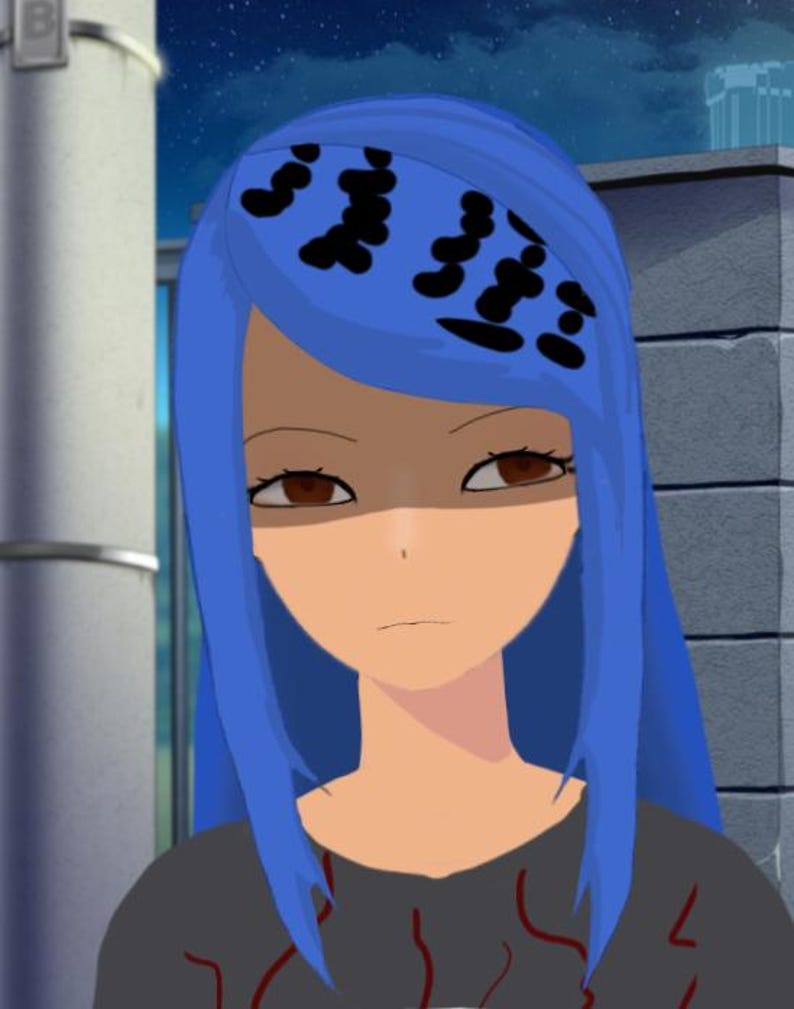 Blue Scene Girl Live2d Vtuber Model - Etsy