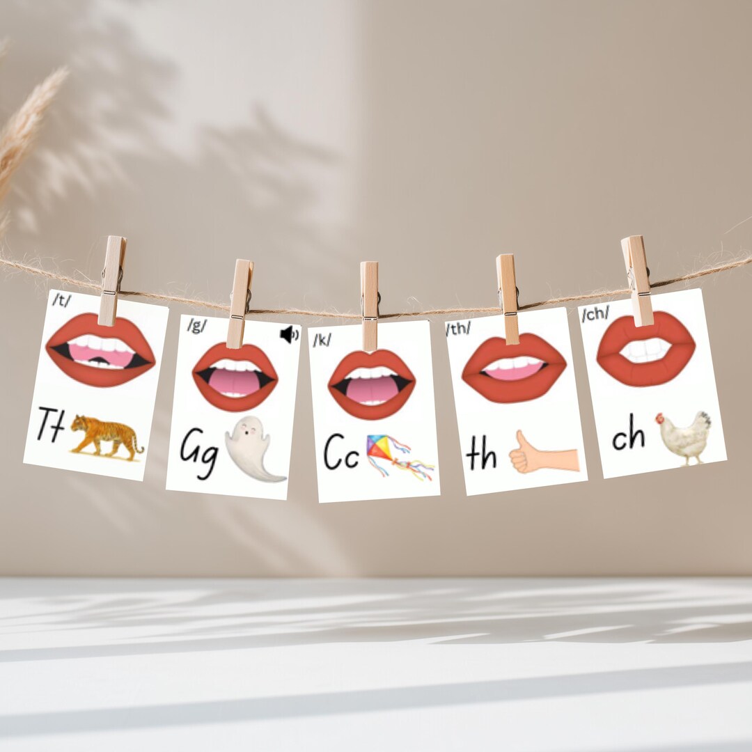 Phonics Mouth Flashcards | Speech Therapy Articulation Cards (digital ...