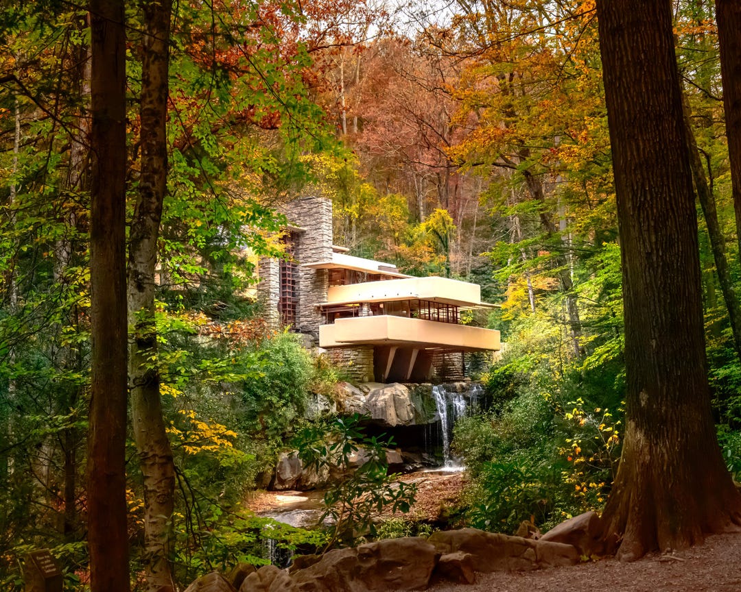 Fallingwater Haus Herbst Poster | Frank lllloyd Wright Architektur ...