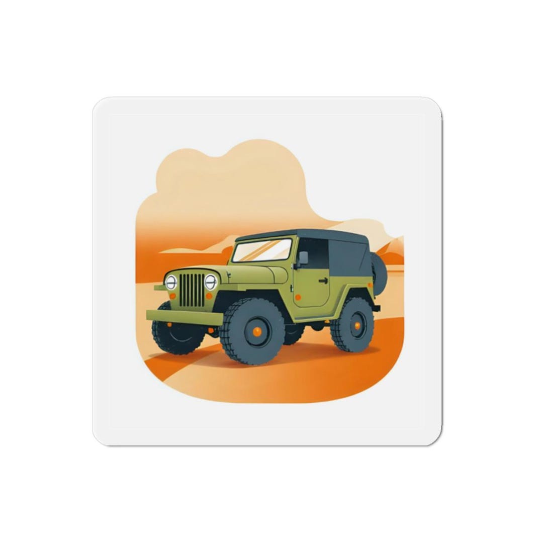 Adventure Jeep Die-cut Magnets | Car Enthusiast Decor, Gift for Off ...